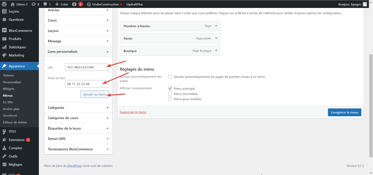 Comment ajouter un numéro de téléphone cliquable dans WordPress