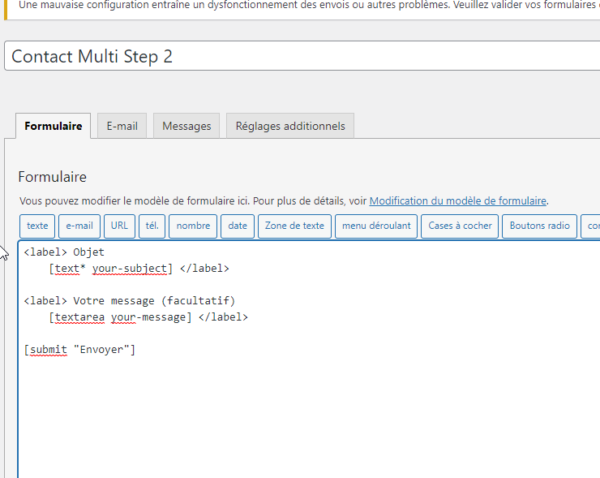 Contact Form 7 Multi Step - Créons un formulaire à étapes